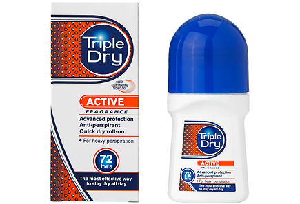 Triple Dry ACTIVE Men Roll-on antiperspirantti 50 ml - Triple Dry